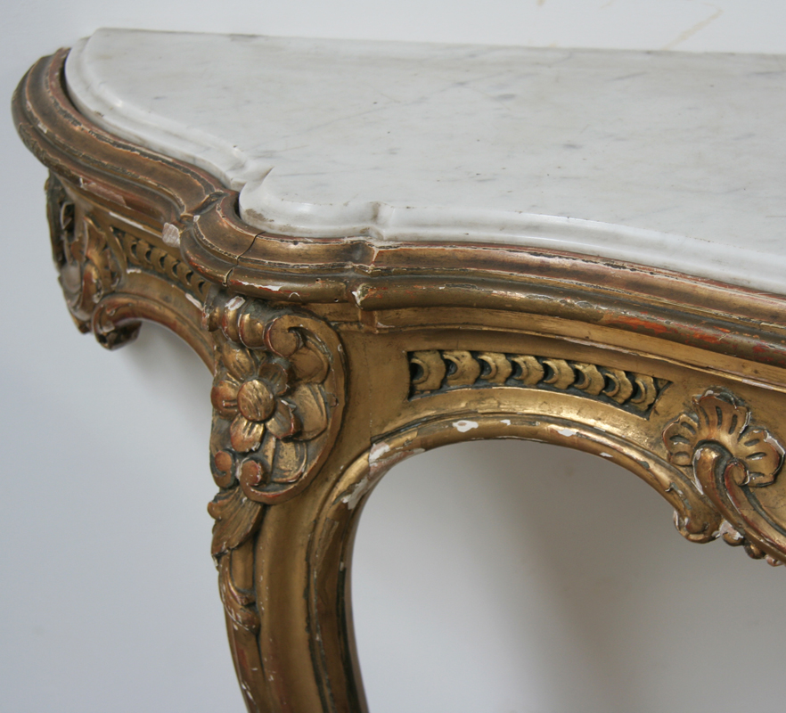 French Louis 15 Style Gilt Console Table | Haunt - Antiques for the ...