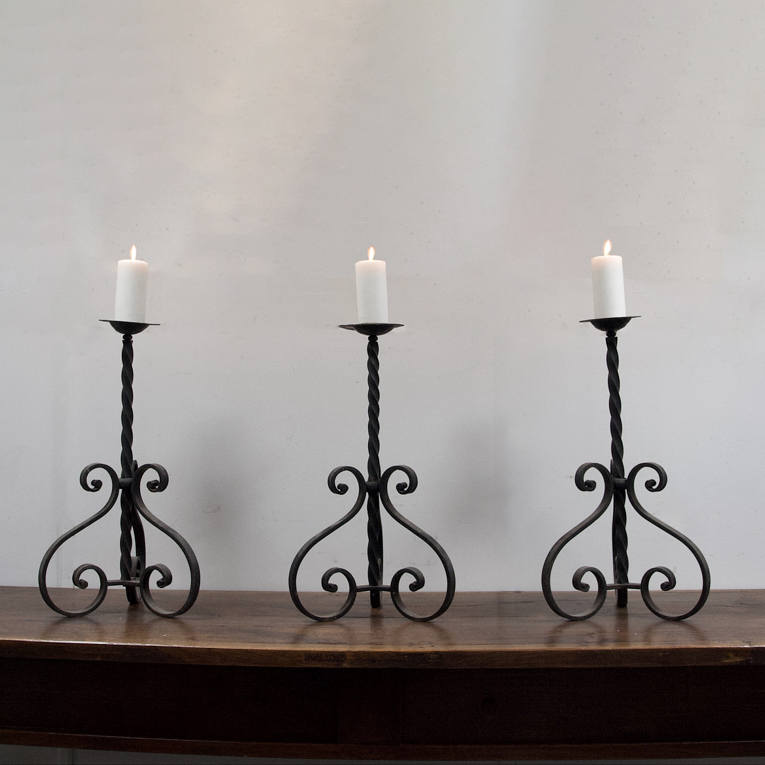 Large, French, Wrought Iron Candlesticks | Haunt - Antiques for the ...