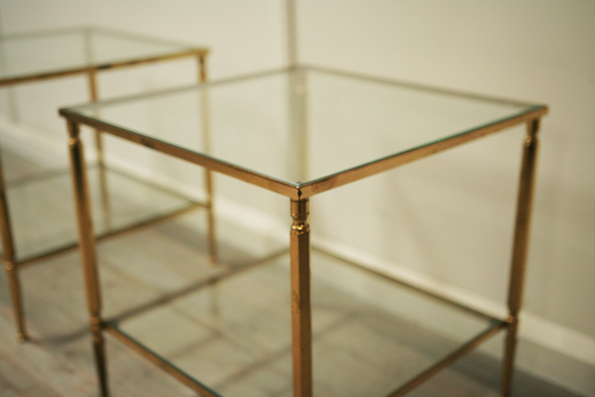 Pair Of Vintage Brass Side Tables | Haunt - Antiques for the Modern ...