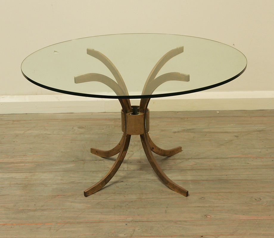 Elegant Round Brass Low Table | Haunt - Antiques for the Modern Interior
