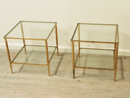 Pair Of Vintage Brass Side Tables | Haunt - Antiques for the Modern ...